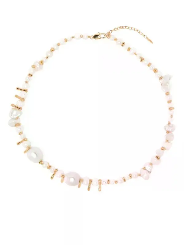 MISSOMA Mixed Pearl Statement Necklace - White
