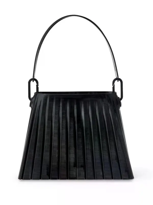 TOUCHLESS Pleated 3d-printed Shoulder Bag - Black
