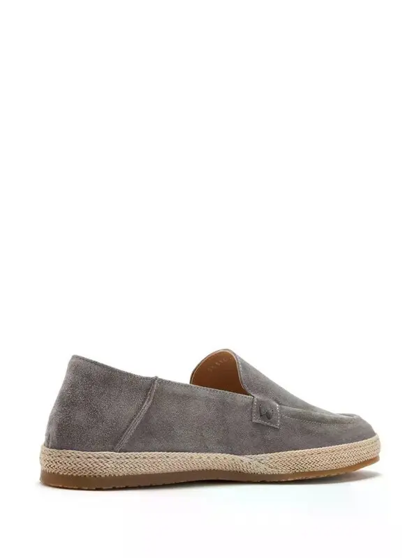 Stuart Weitzman Light Gray Suede Penny Loafers JET LOAFER in DENIM for Women | Stuart Weitzman® main image 2