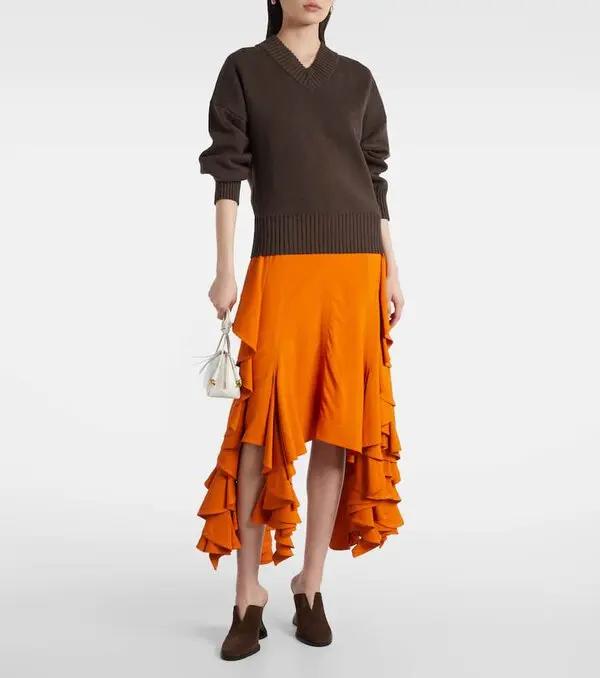 Bottega Veneta Cotton-blend Sweater - Brown