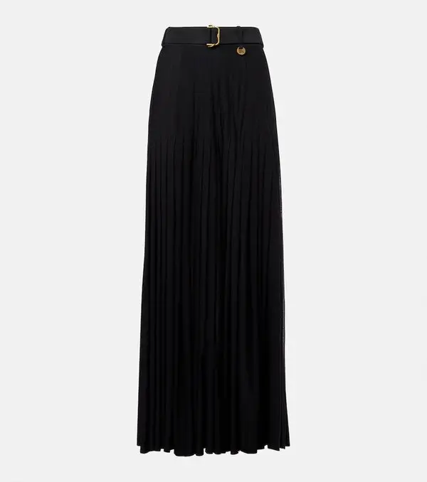 Burberry Pleated Maxi Skirt - Black