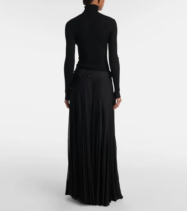 Burberry Pleated Maxi Skirt