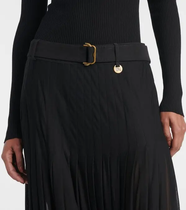 Burberry Pleated Maxi Skirt