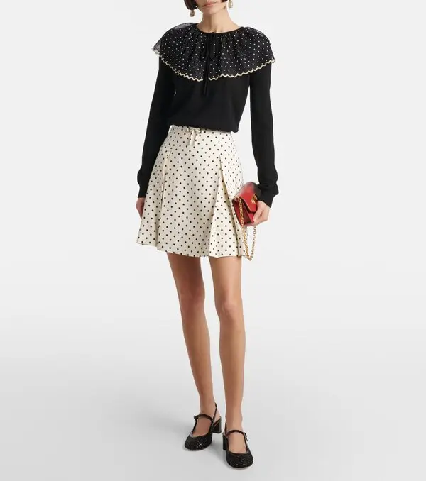 GIANVITO ROSSI Leather-trimmed Slingback Pumps - Black