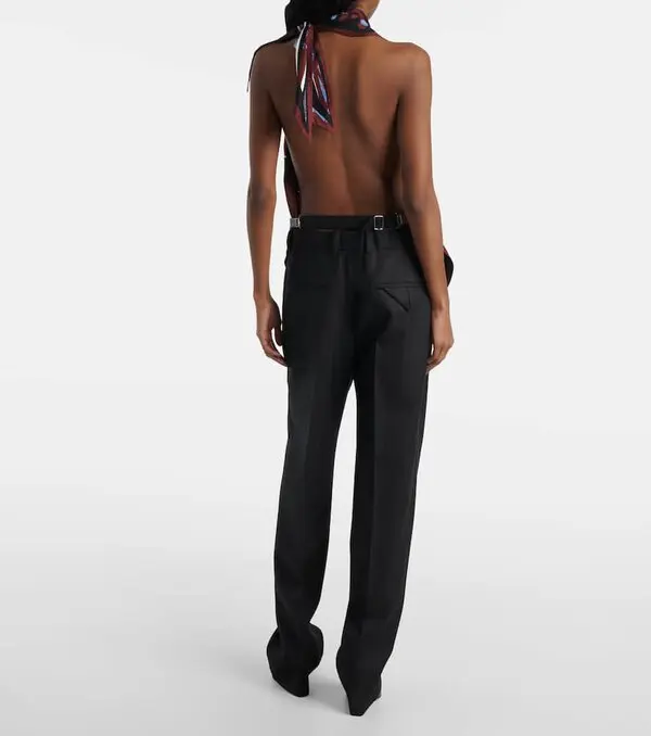 Bottega Veneta Printed Halterneck Silk Twill Top - Multicoloured