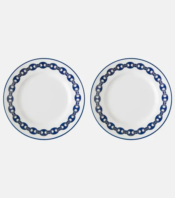 Gucci Marina Set Of 2 Dessert Plates - White
