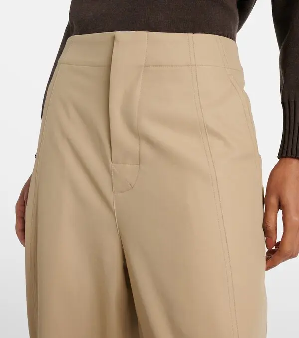 Bottega Veneta Cotton Twill Wide-leg Pants