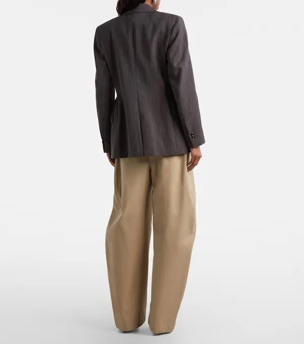 Bottega Veneta Cotton Twill Wide-leg Pants
