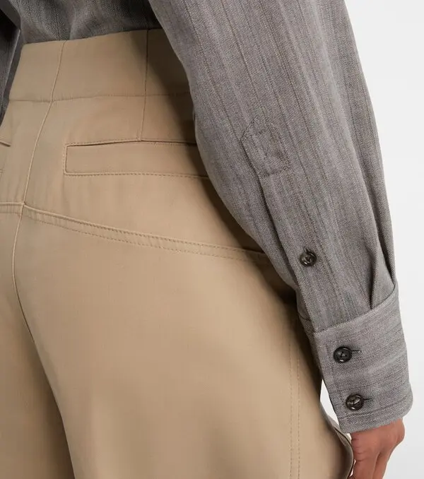 Bottega Veneta Cotton Twill Wide-leg Pants