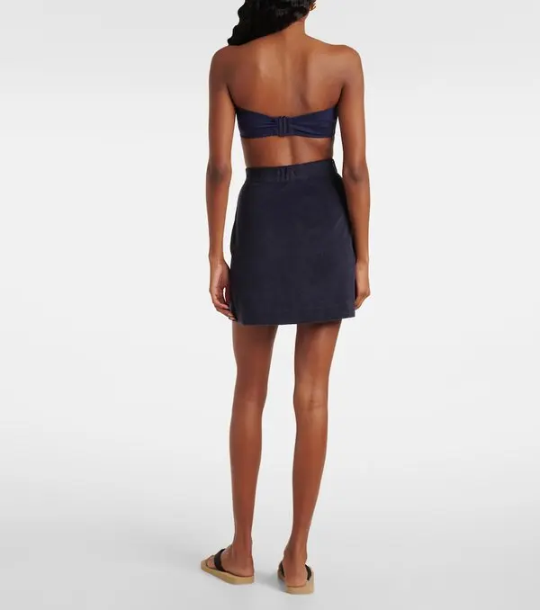 ERES Spa Cotton Terry Wrap Skirt - Blue