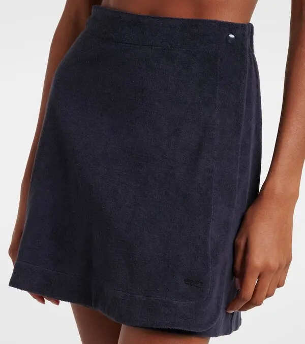 ERES Spa Cotton Terry Wrap Skirt - Blue