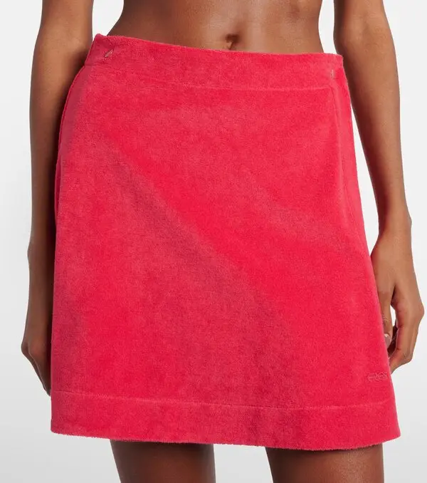 ERES Cotton Terry Wrap Skirt - Red