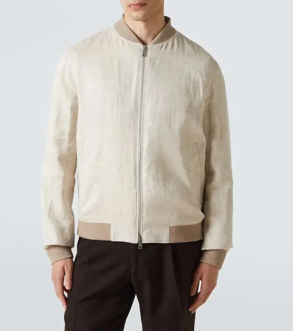 Zegna Linen Bomber Jacket