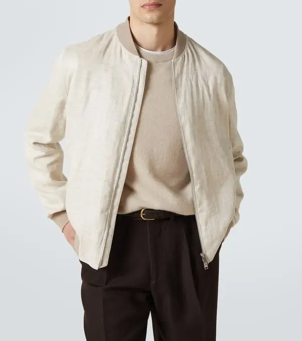 Zegna Linen Bomber Jacket