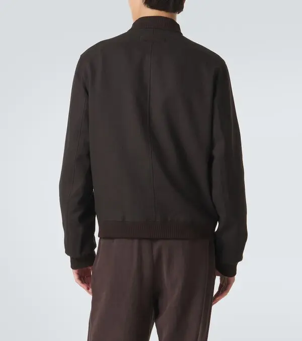Zegna Linen Bomber Jacket - Brown