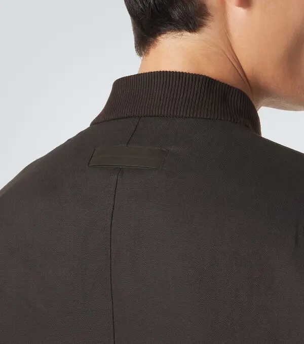 Zegna Linen Bomber Jacket - Brown