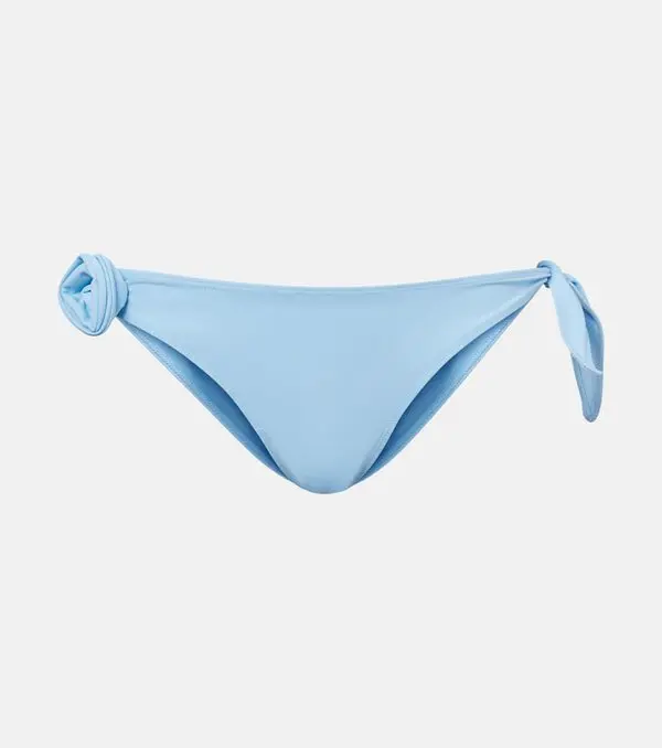 Coperni Floral-appliqué Bikini Bottoms - Blue
