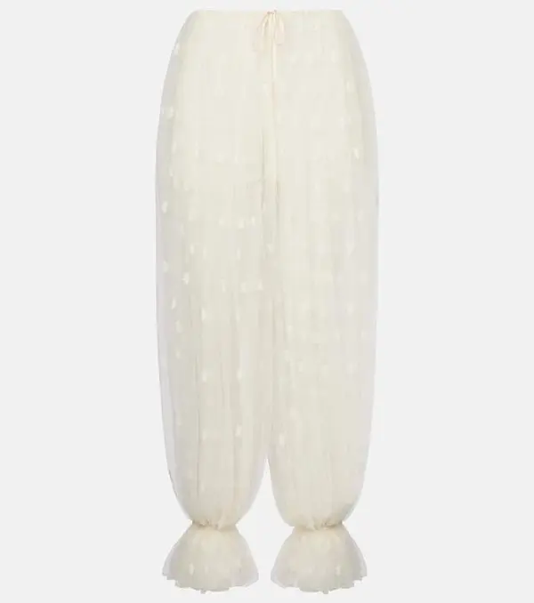 Chloé Embroidered Wide-leg Pants