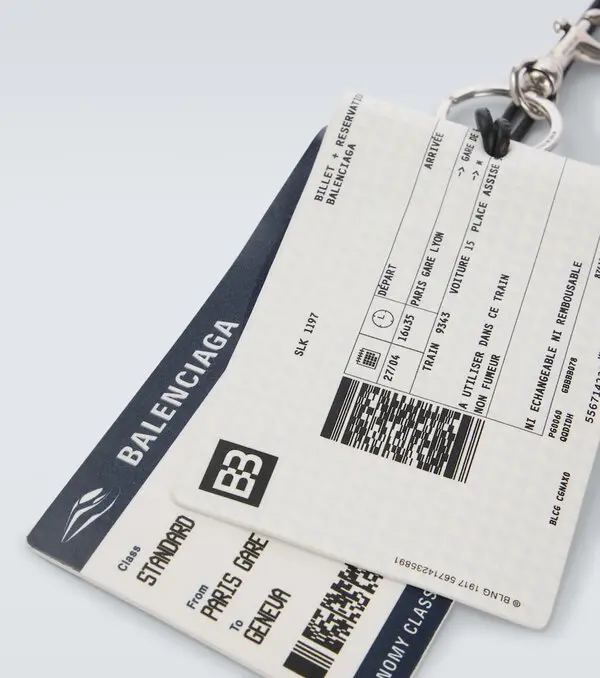 Balenciaga Train Ticket Keychain