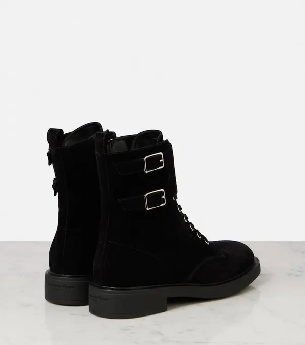 GIANVITO ROSSI Suede Combat Boots