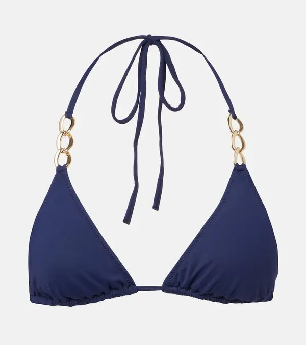 Melissa Odabash Gorda Embellished Bikini Top - Blue