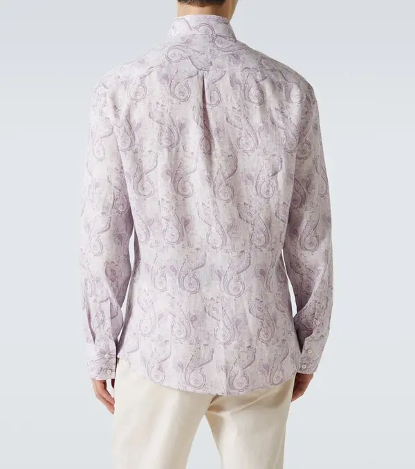 Brunello Cucinelli Printed Linen Shirt