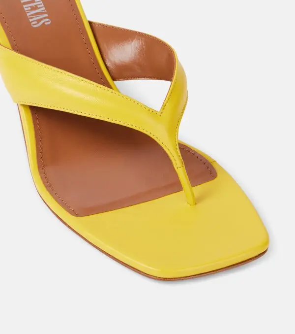 Paris Texas Portofino 55 Leather Thong Sandals - Yellow
