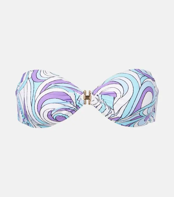 Melissa Odabash Istanbul Printed Bandeau Bikini Top - Multicoloured
