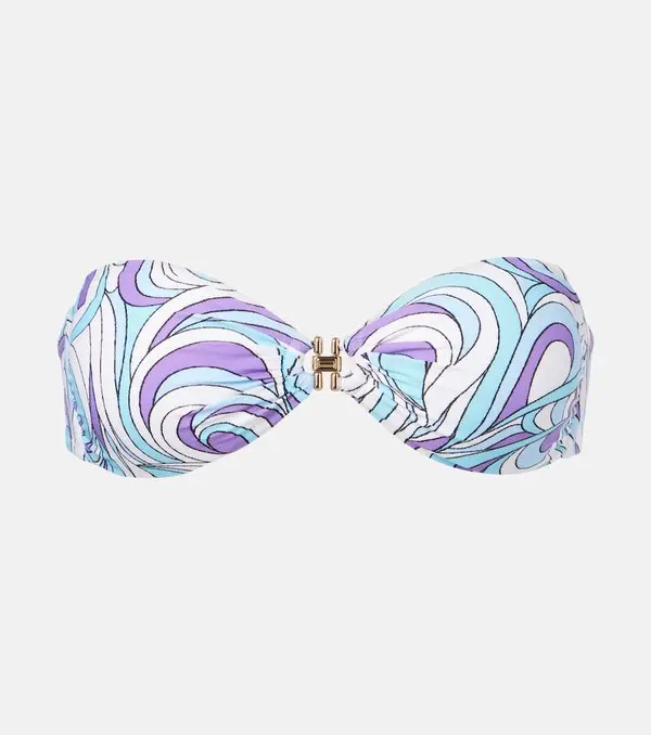 Melissa Odabash Istanbul Printed Bandeau Bikini Top - Multicoloured