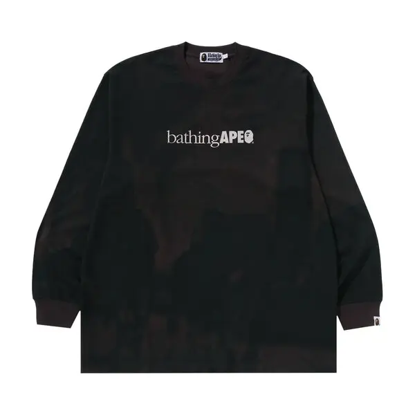 A BATHING APE Overprint Logo Relaxed Fit Long-sleeve Tee