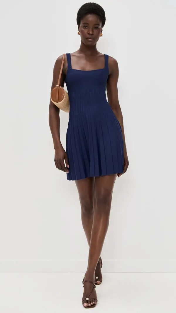 staud ellison dress Staud Ellison Mini Dress - Navy