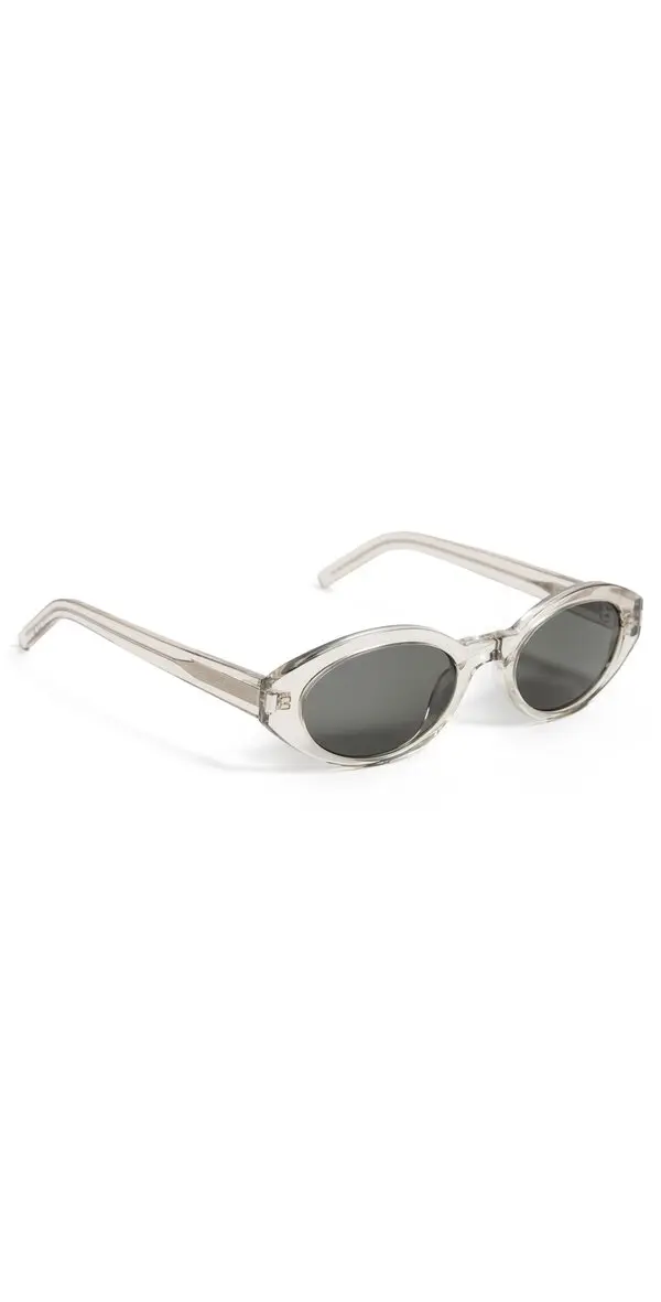 Saint Laurent Round Frame Sunglasses - Beige/grey