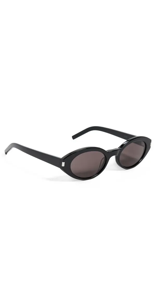 Saint Laurent Round Frame Sunglasses - Black-black-black
