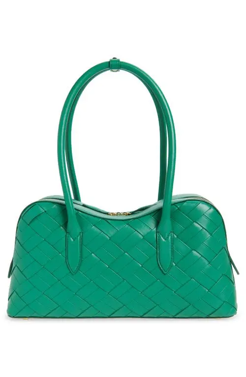 Stella McCartney Ryder Woven Faux Leather Shoulder Bag - Bright Green