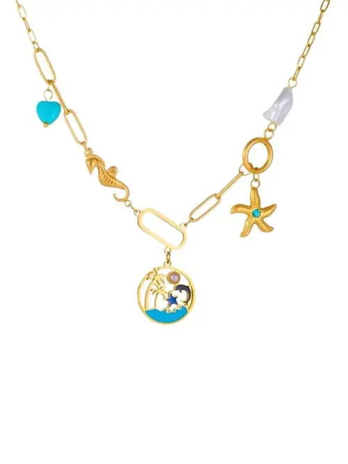 HOLLYWOOD SENSATION Seaside Charm Necklace - Gold