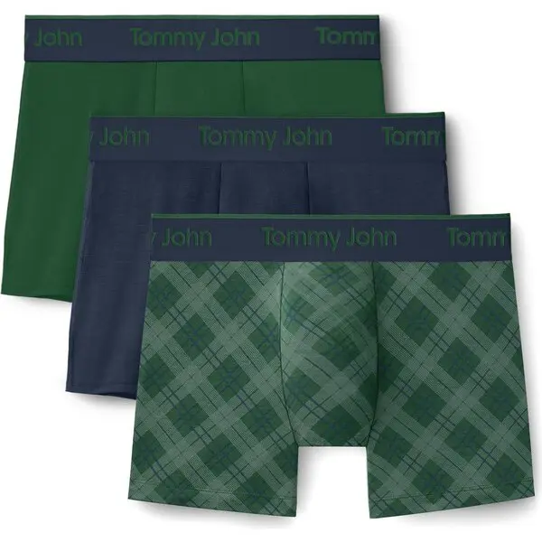 Tommy John Assorted 3-pack Second Skin 4-inch Stretch Modal Boxer Briefs - Ewdbw/dbwdfl/fpe