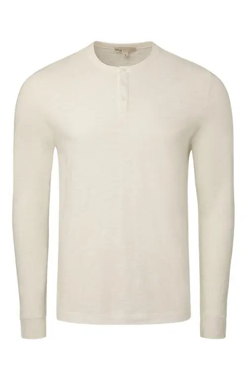 Onia Long Sleeve Slub Henley - White