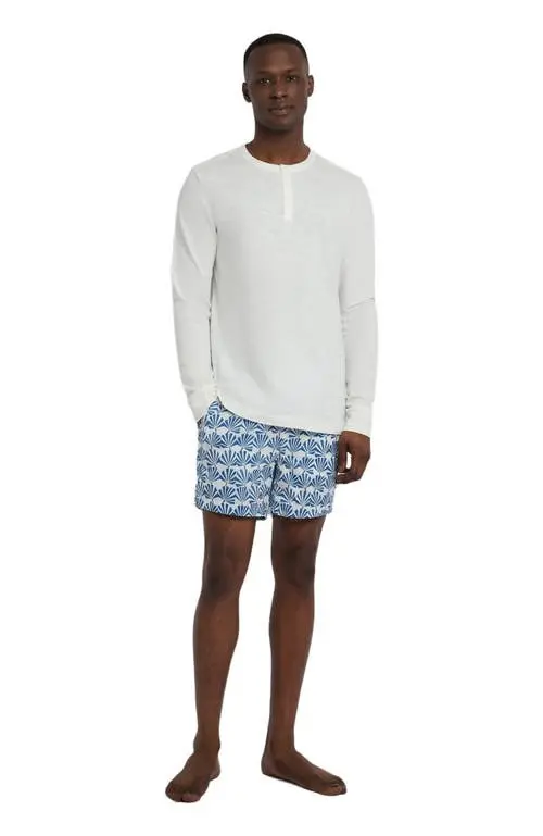 Onia Long Sleeve Slub Henley - White