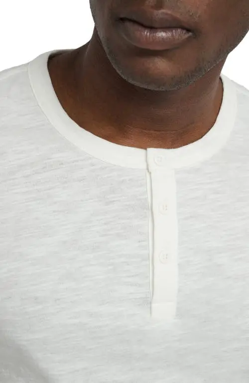 Onia Long Sleeve Slub Henley - White