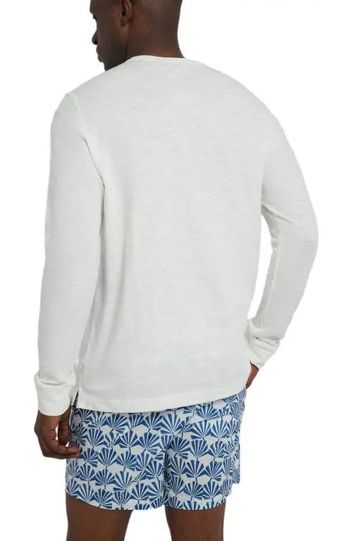 Onia Long Sleeve Slub Henley - White
