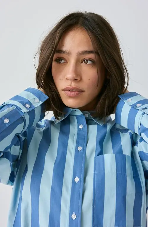 NEXT Stripe Oversized Button-up Shirt