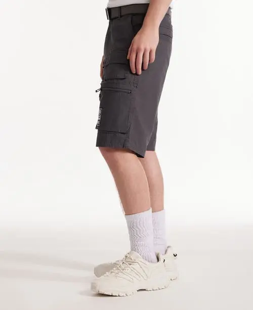 ECKO UNLTD. Belted Cargo Shorts - Magnet
