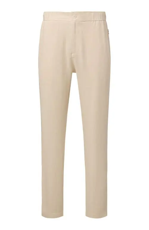 Onia Button Front Elastic Linen Pant - Oat