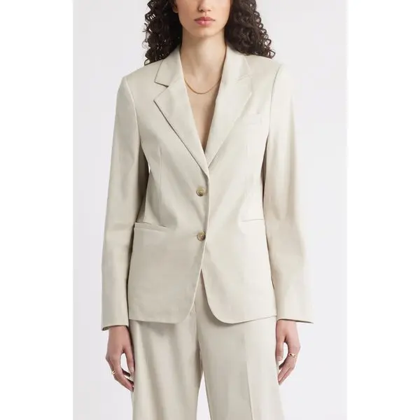 Nordstrom Linen Blend Boyfriend Blazer