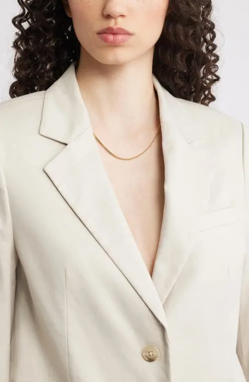 Nordstrom Linen Blend Boyfriend Blazer