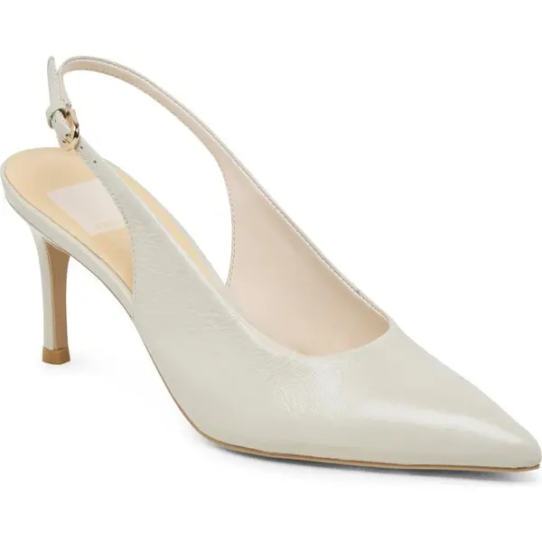 Dolce Vita Elasi Pointed Toe Slingback Pumps - Light Sage Leather
