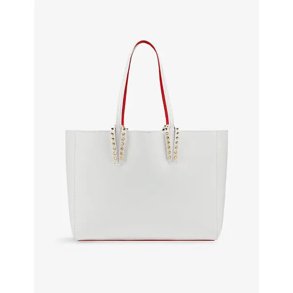 CHRISTIAN LOUBOUTIN Cabata Small Leather Tote Bag - Bianco/gold