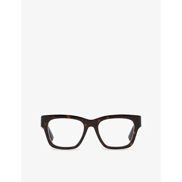 Gucci Rectangle-frame Acetate Optical Glasses - Brown