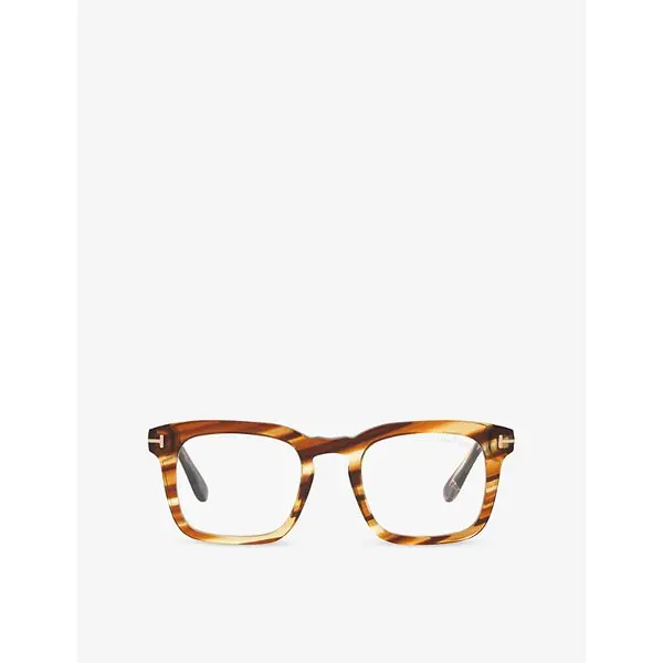 TOM FORD Square Frame Optical Glasses - Brown