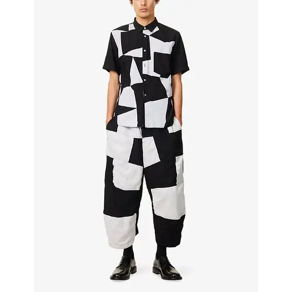 Comme Des Garçons Patchwork Short-sleeve Woven Shirt